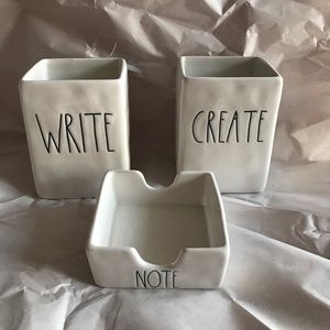 Rae Dunn | Other | Rae Dunn Ll Write Note Create 3 Stationary Set ...